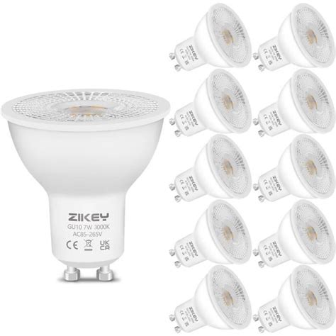 Ampoule Led Gu10 7W Équivalent Halogène 60W Lumière Blanc Chaud 3000K