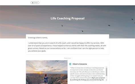 Free Life Coaching Proposal Template Highnote