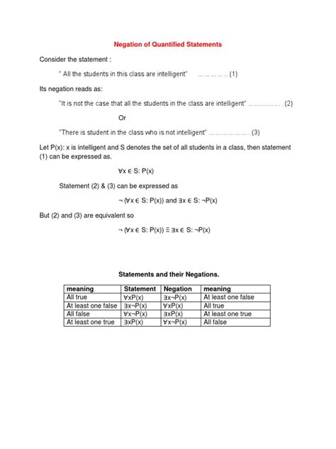 4 Negation Of Quantified Statements Pdf