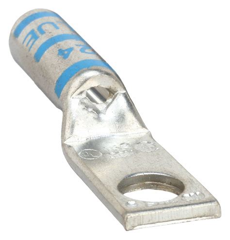One Hole Lug Compression Connector 6 Awg Cable Size Blue Std Tongue