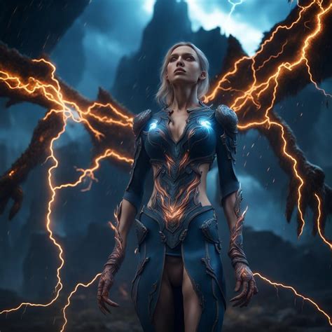 Female Lightning Sorceress Ai Generated Artwork Nightcafe Creator