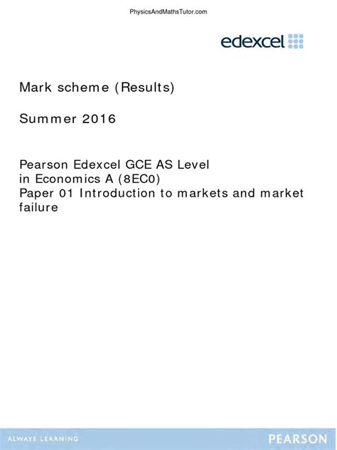 Mark Scheme Pdf Price Elasticity Of Demand Economies