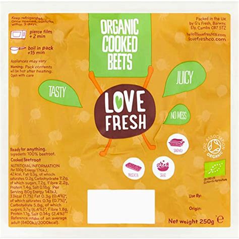 Organic Cooked Beetroot 250g Organic To Your Door