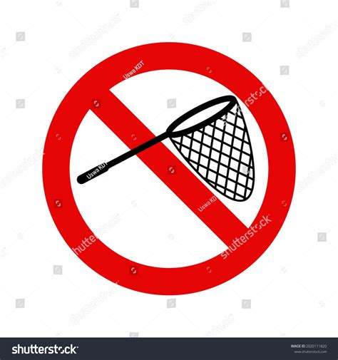 No Catching Net Icon Vector Illustration Stock Vector Royalty Free