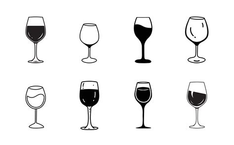 Wine Glasses Silhouette Vector 24672109 Vector Art At Vecteezy