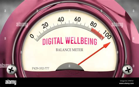 Digital Wellbeing And Balance Meter That Is Hitting A Full Scale