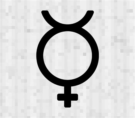 Svg Zodiac Mercury Symbol Vector Layered Cut File Silhouette Etsy