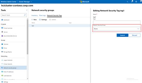 Konfigurace Skupin Zabezpečení Sítě Se Značkami V Windows Admin Center