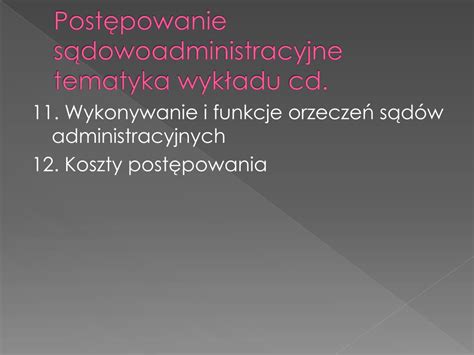 PPT Postępowanie sądowoadministracyjne PowerPoint Presentation free download ID