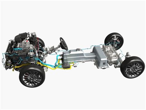 하이브리드 자동차 섀시 및 전기 자동차 섀시 컬렉션 3d 모델 Turbosquid 1649563
