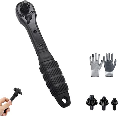 2 In 1 Drill Chuck Ratchet Spanner Double Head Drill Chuck Key Ratchet Wrench Tool Universal