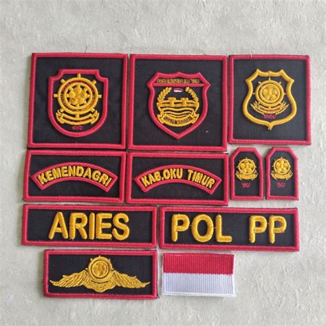 Jual Logo Pol Pp Bordir Timbul Atribut Satpol Pp Logo Bordir Shopee Indonesia