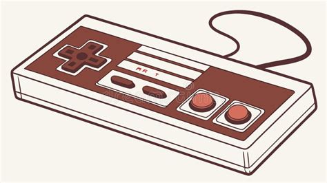 Retro Game Controller Vintage Gaming And 8 Bit Style Design Vector Design Generative Ai Stock