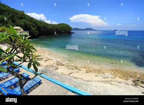 Blue Lagoon Beach In Padangbai East Coast Of Bali Indonesia Known For