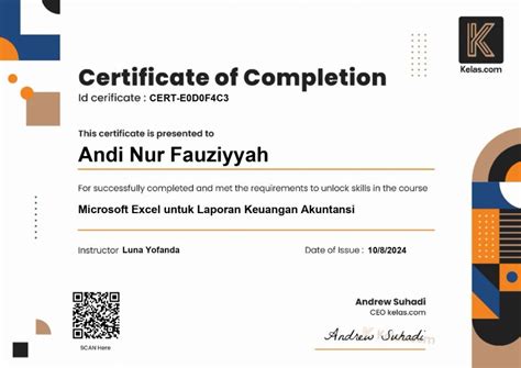 Andi Nur Fauziyyah On Linkedin 📚excited To Share That I Have Completed Microsoft Excel Untuk