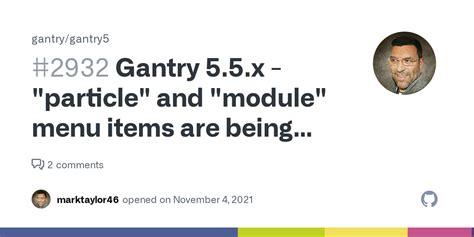 Gantry 55x Particle And Module Menu Items Are Being Rendered By