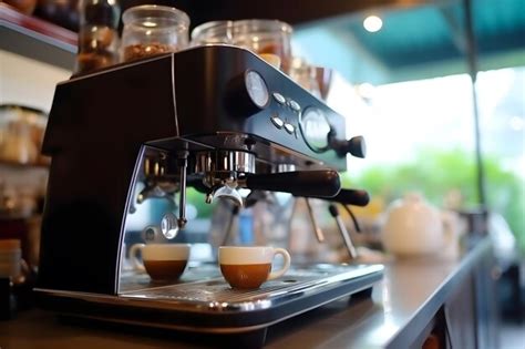 Premium Photo Espresso Machine Making Fresh Coffee Neural Network Ai Generated