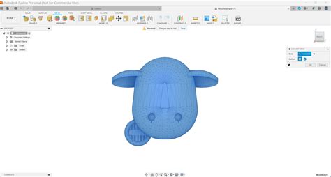 Convert A Mesh Body To A Solid Body Using A Personal Use License Autodesk Community