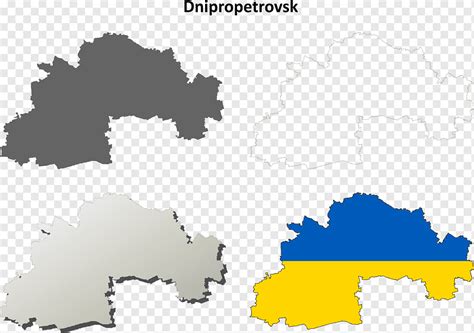 Set Peta Garis Kosong Dnipropetrovsk Png PNGWing