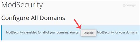 How To Enable Or Disable Mod Security In Cpanel Newsys