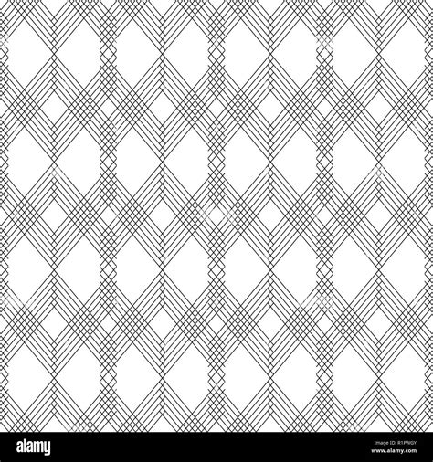 Seamless Linear Pattern With Thin Poly Lines And Polygons Abstract Geometric Texture With