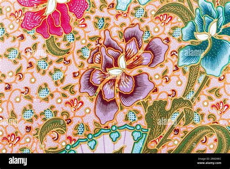 Batik Pattern From Solo Central Java Indonesia Consists Of Leaf And