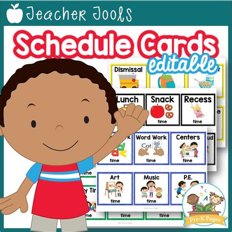 Visual Picture Schedule Cards For Pre K And Preschool