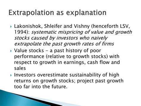 Ppt The Value Premium More Evidence On Extrapolation Powerpoint