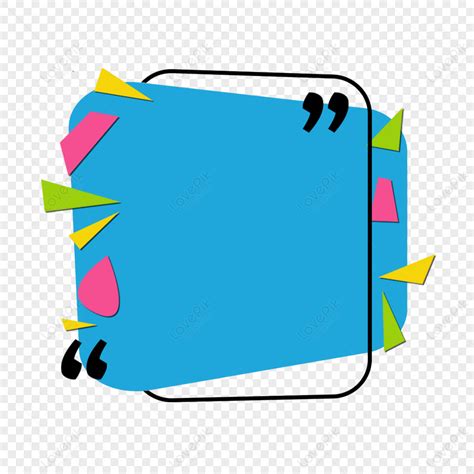 파란색 배경 일러스트 다채로운 기하학적 조각 대화 상자 인용 꽃잎색깔분홍 Png 일러스트 무료 다운로드 Lovepik
