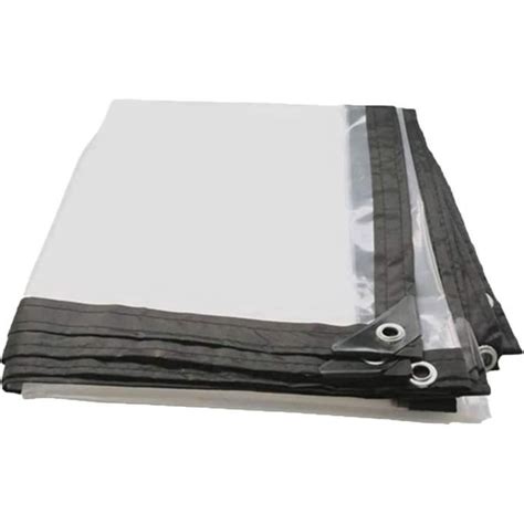 Bâche Transparente avec Oeillets x m Bâche Impermeable Exterieur Bâche en Plastique