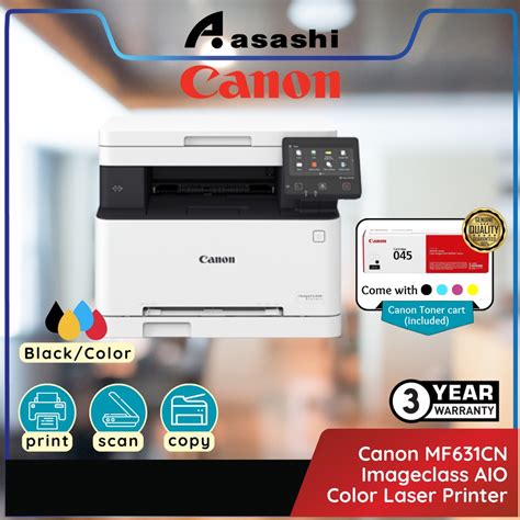 Canon Mf631cn Imageclass Aio Color Laser Printer Printscancopy