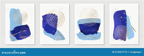 Kreative Minimalistische Hand Gemalt Abstrakte Kunst Hintergrund Mit