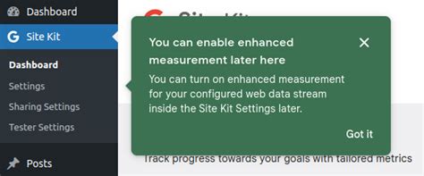 Create And Display The Enable Enhanced Measurement Notification