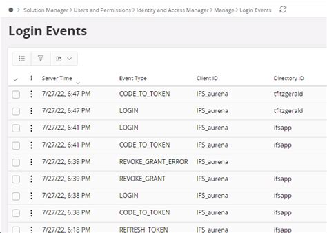 Login Events Screen Not Logging Ifs Community