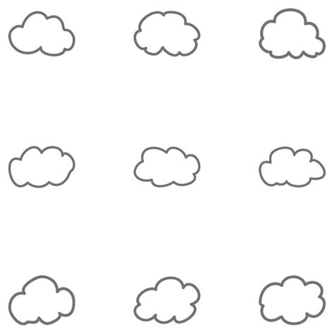 Outline Cloud Set Icon Sky Vector Vector Art At Vecteezy