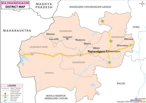 Rajnandgaon District Map