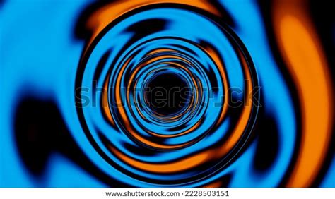 Orange Blue Abstract Tunnel Background 3d Stock Illustration 2228503151