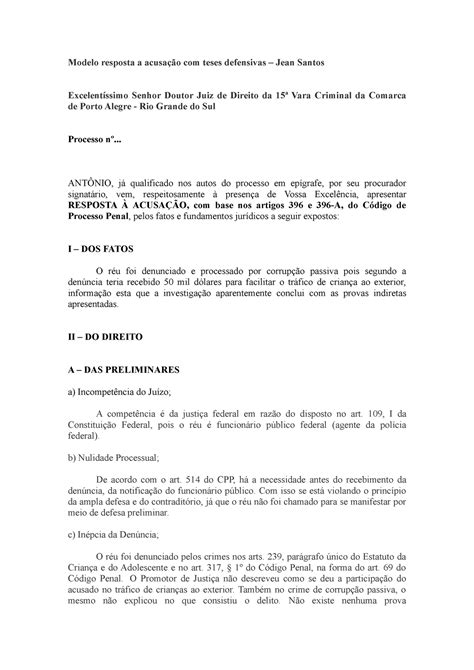 Aprender sobre 101 imagem modelo resposta acusação br thptnganamst