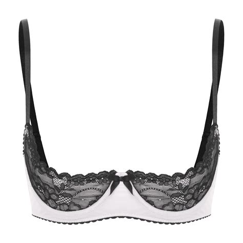 Haitryli Womens 14 Cup Lace Shelf Bra Brassiere Tops Underwire Push Up Sponge Bras Bandeau
