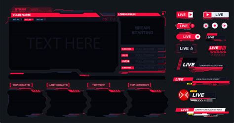 5100 Live Stream Ui Design Stock Illustrations Royalty Free Vector