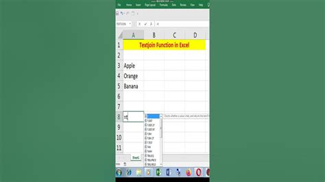 Textjoin Function In Excel Microsoftoffice Microsoftexcel