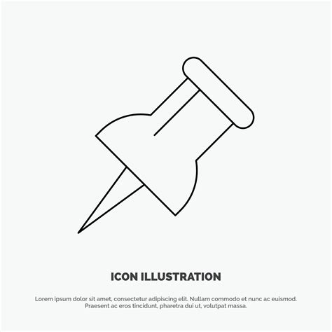 Marker Pin Line Icon Vector 18012238 Vector Art At Vecteezy