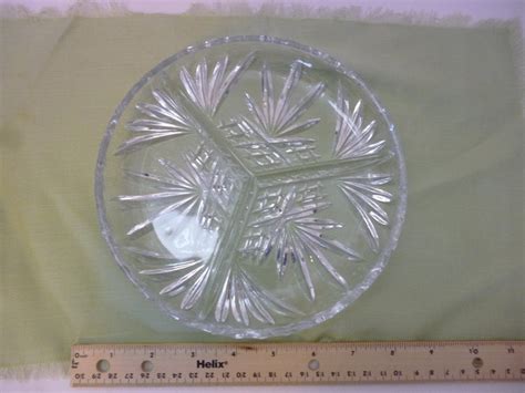 Sale Mid Century Pressed Glass Divided Relish Dish Pineapple Etsy
