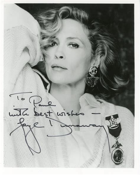 Fay Dunaway Autographed 8x10 Photo Hollywood Collectibles