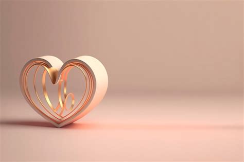 Premium Photo 3D Rendering Love Valentine Decoration Background