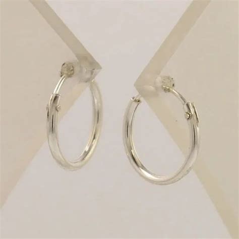 Women 925 Sterling Silver Plain Hoop Earrings Handmade Silver Hoop