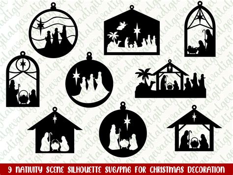 Nativity Svg Bundle Cut File Cricut Commercial Use Nativity