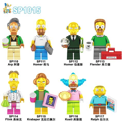 Cartoon The Simpsons Homer Simpson Sp111 Minifigures Brixtoy