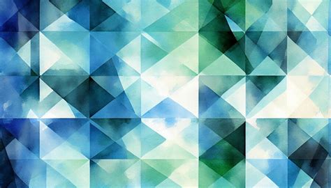 青い三角形の抽象的な幾何学模様は、生成 Ai を形作ります Ai生成画像