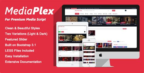 MediaPlex Theme For Premium Media Script Code Market